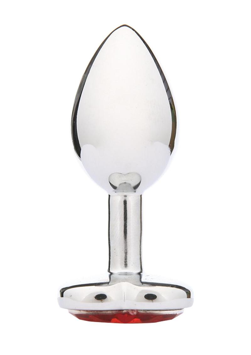 Heart Jeweled Butt Plug – Red Gem Metal Toy for All Levels – The Rabbit ...